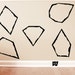 Gold Star Ceiling Decals. Geometric Wall Decor. Gold Vinyl