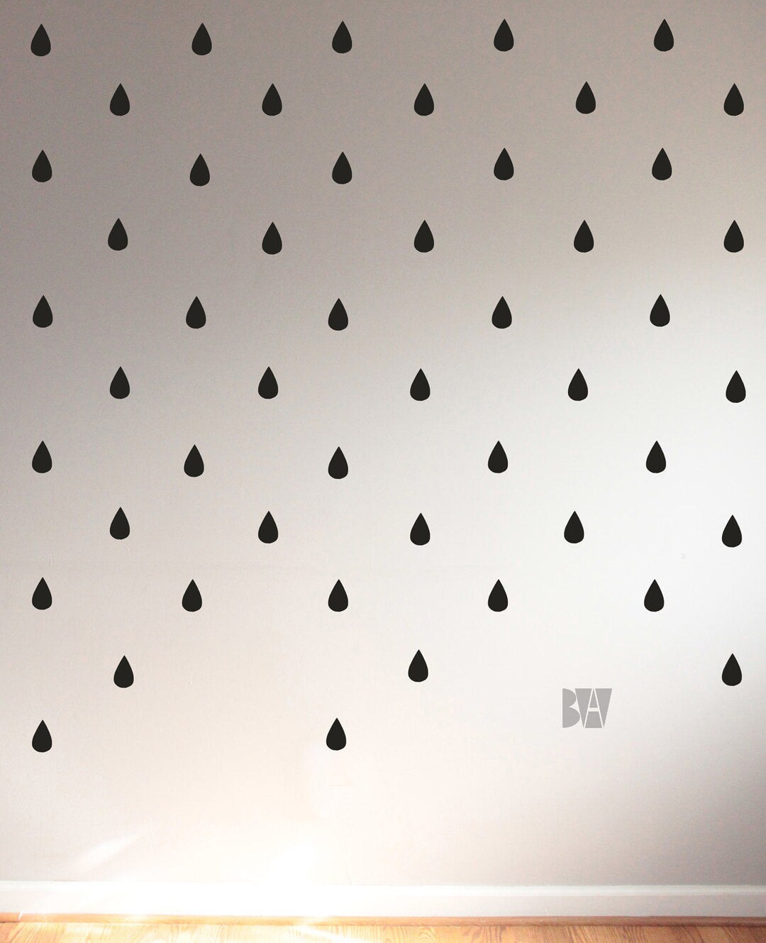 Rain Decal. Rain Drops Wall Decals. Water Drops Wall Decals. Vinyl ...