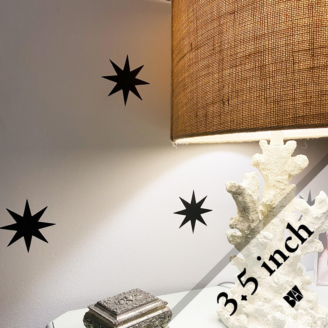 3.5 Inch Star Decals. 8 Point Star Decals. Geometric Wall Decor ...