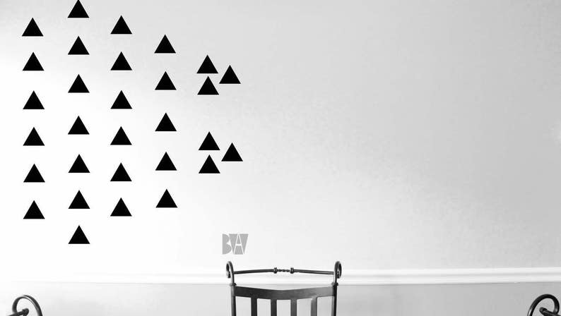 Triangle Decals. Geometric Wall Decor. Vinyl Decals. Wall | Etsy