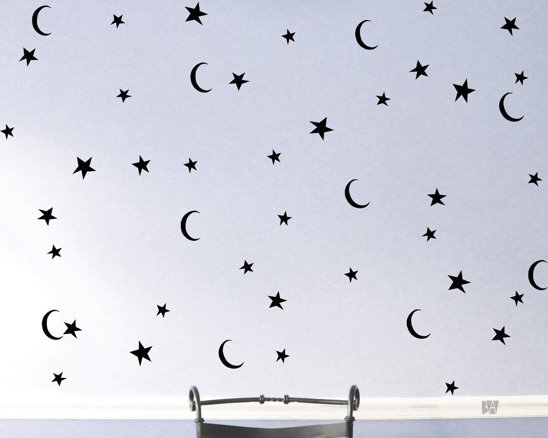 Moon and Stars Decals. Halloween Wall Decals. Dream Decor. Halloween ...