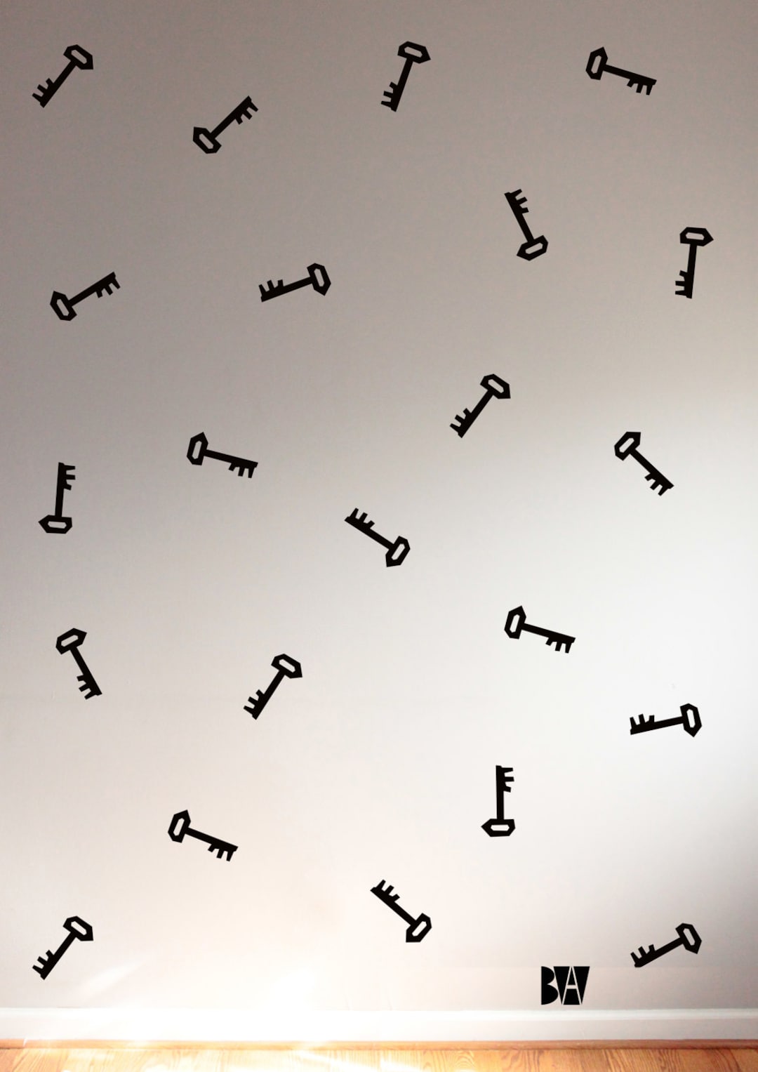 Key Vinyl Decals. Old Keys Wall Decor. Vinyl Decals. Wall - Etsy