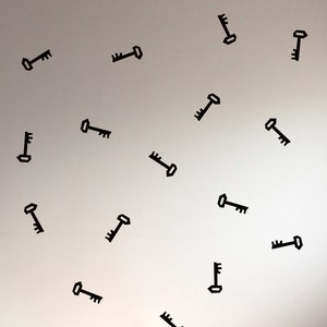 Key Vinyl Decals. Old Keys Wall Decor. Vinyl Decals. Wall | Etsy