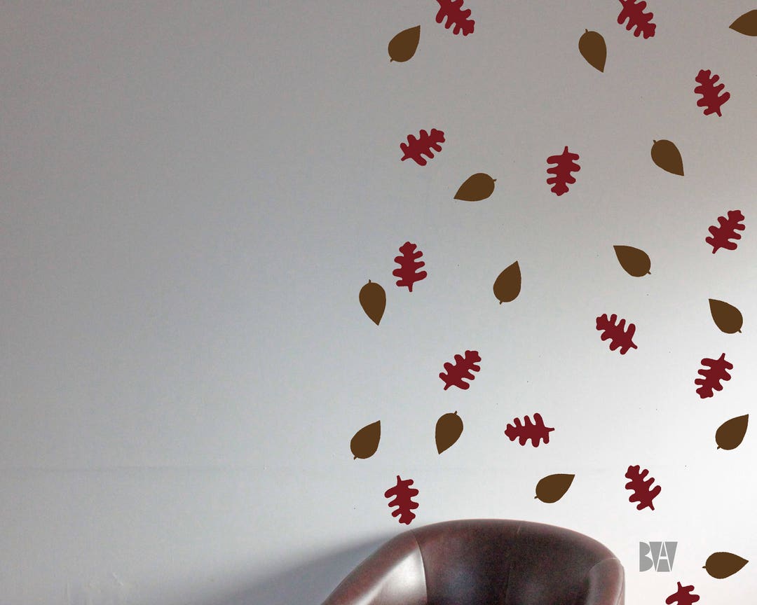 Autumn Wall Decals. Geometric Decals. Wall Decor. Leaf Decals ...
