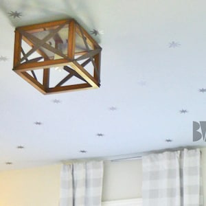 Gold Ceiling Decals. 2 Inch Stars. 8 Point Star Decals. Geometric Wall ...