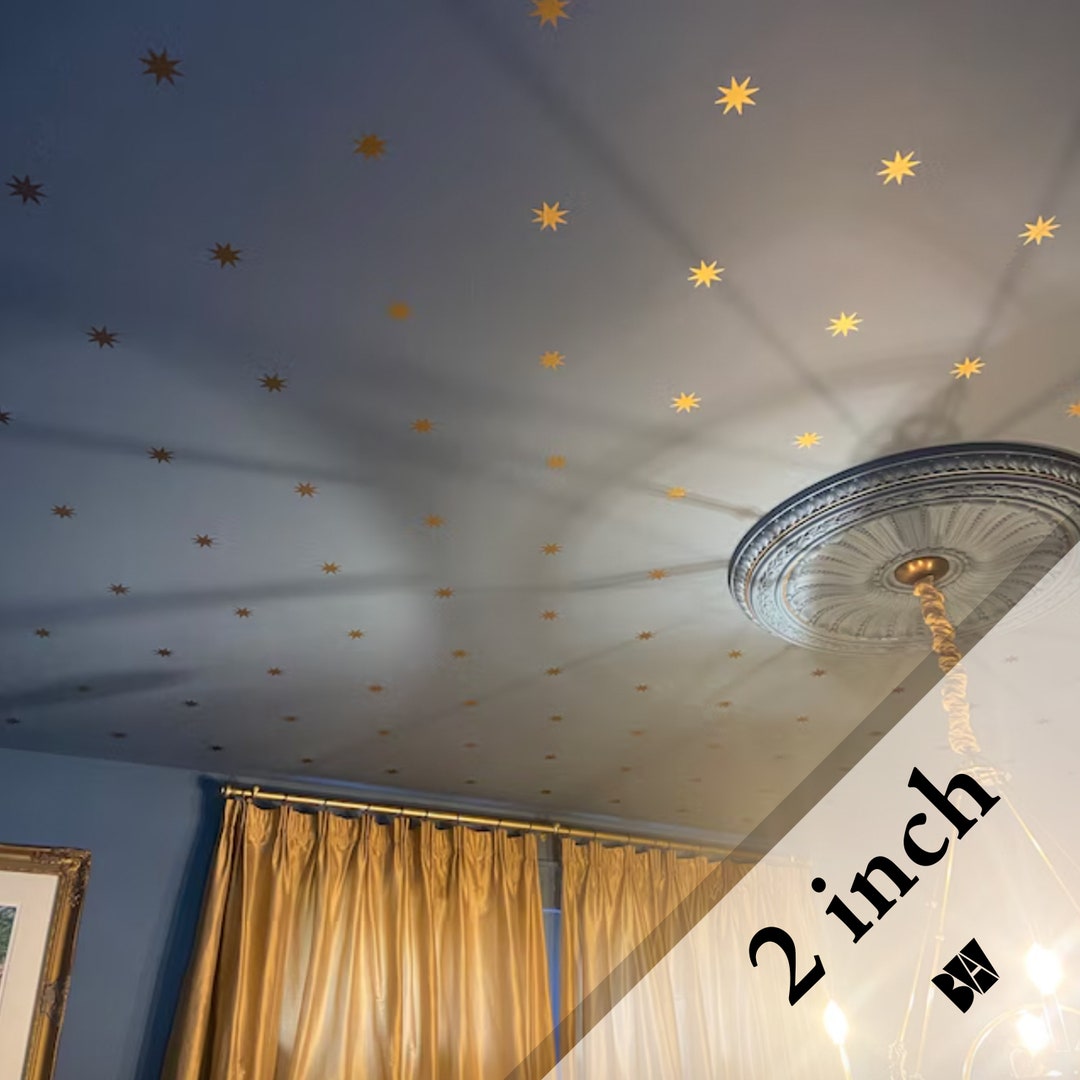 2 Inch Star Decals. Ceiling Star Decals. 8 Point Star Decals. Geometric ...