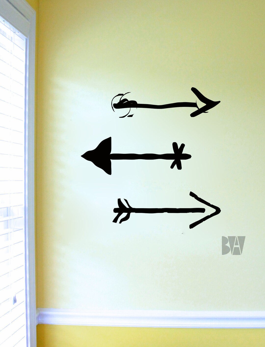 Arrow Wall Decals. Geometric Wall Decor. Vinyl Decals. Wall - Etsy