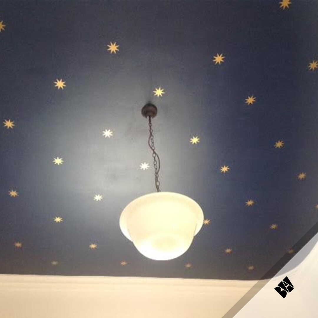 Gold Ceiling Decals. 8 Point Star Decals. 2.5 Inch Stars. Gold Decals ...