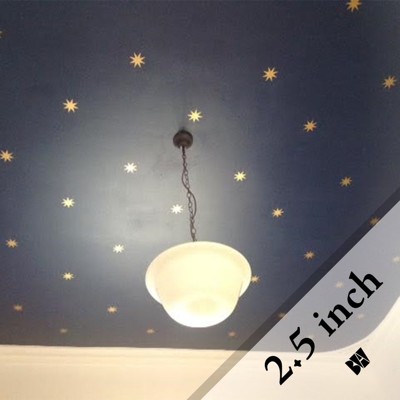 2.5 Inch Star Ceiling Decals. Star Ceiling. 8 Point Star Decals. Gold ...