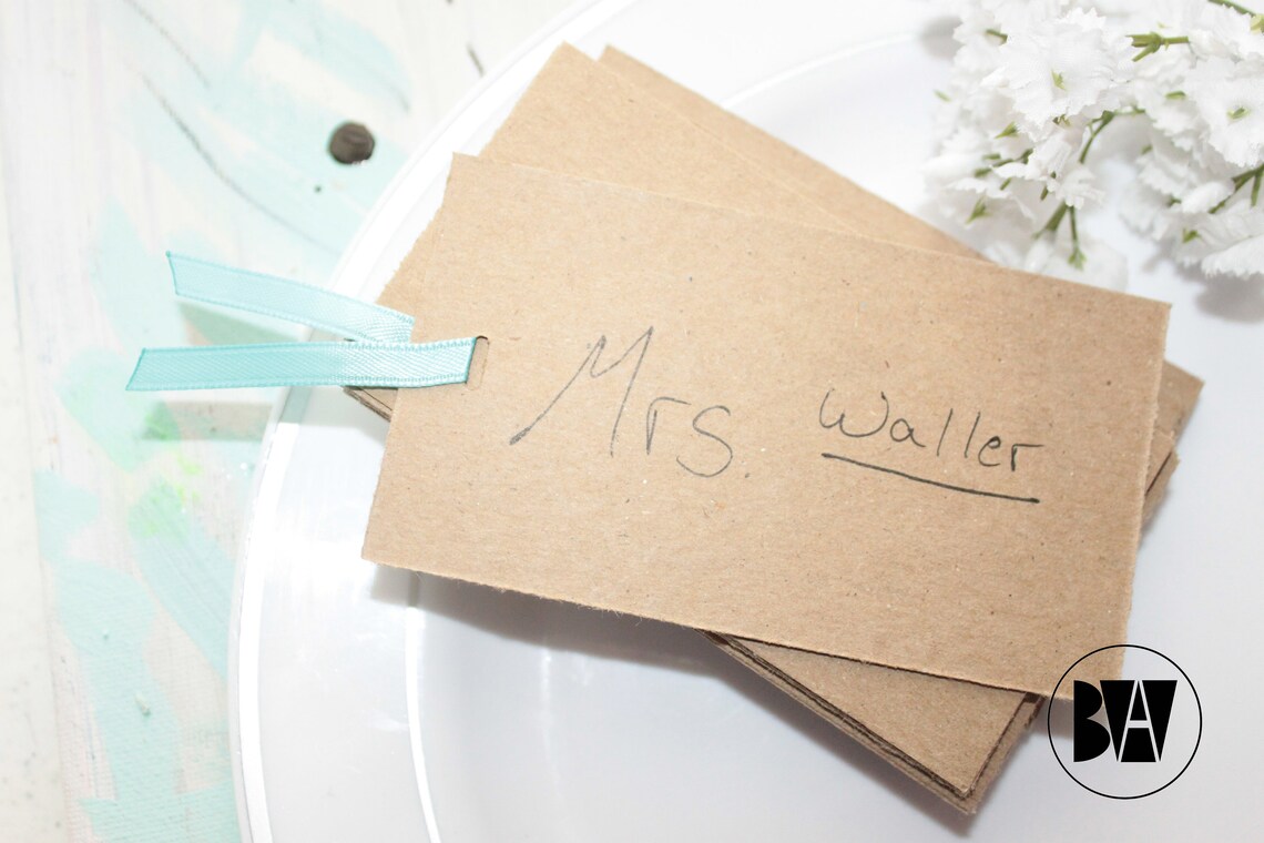 Large Natural Gift Tags. Name Tags for Weddings. - Etsy