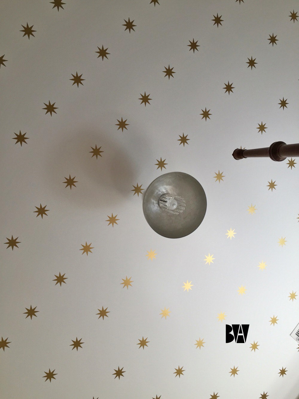 Gold Star Ceiling Decals. Geometric Wall Decor. Gold Vinyl | Etsy