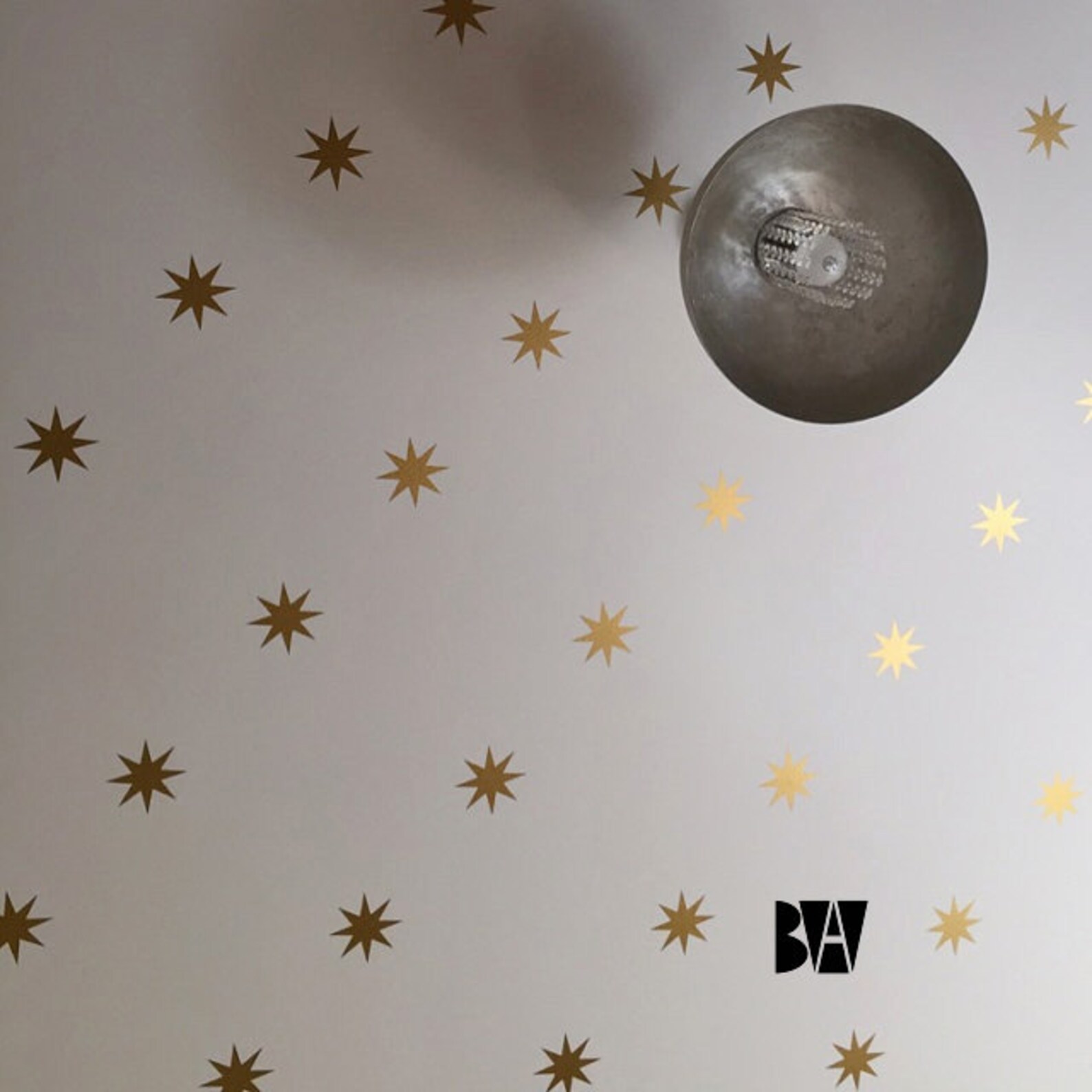 Gold Star Ceiling Decals. Geometric Wall Decor. Gold Vinyl - Etsy
