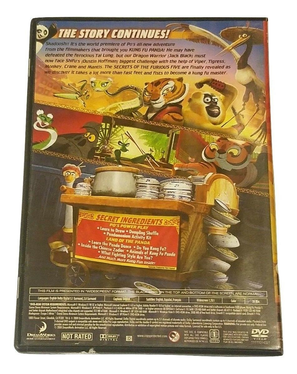 Kung Fu Panda Secrets Of The Masters Dvd