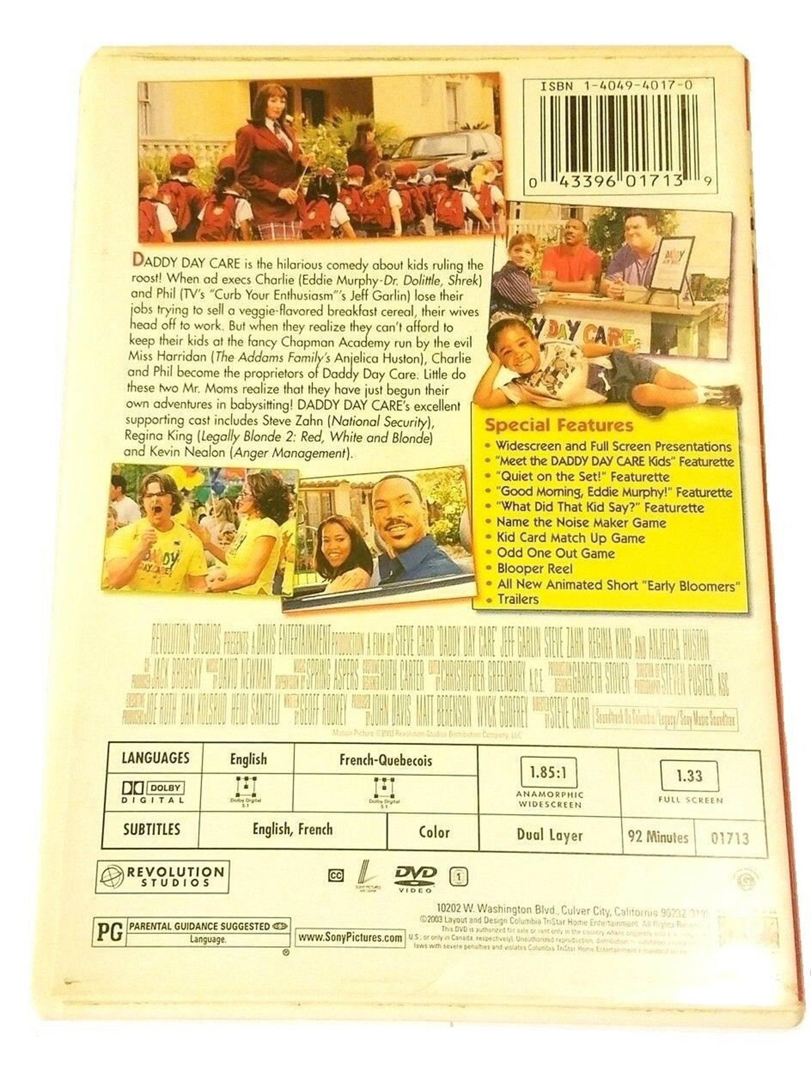 Daddy Day Care Dvd 2003 Special Edition Family Comedy Movie - Etsy