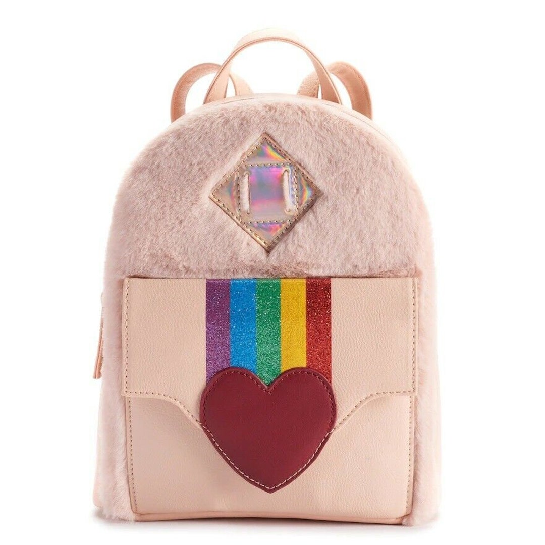 Omg Heart, Rainbow and Hologram Pink Mini Backpack - Etsy