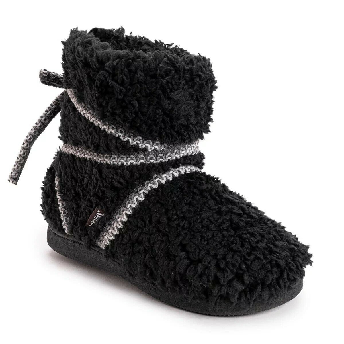 Muk Luks Black Strappy Indoor/outdoor Bootie Slippers Womens 11/12 - Etsy