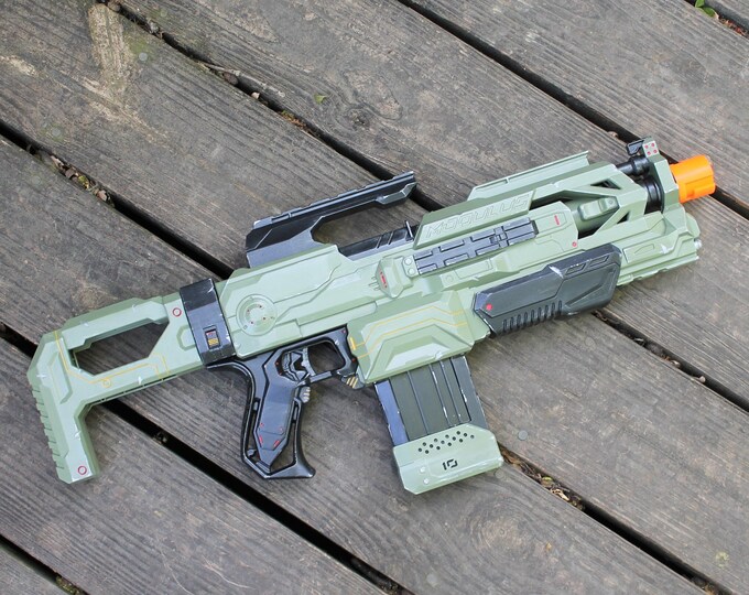 Custom Painted and Modded Nerf Modulus ECS-10 Motorized - Etsy