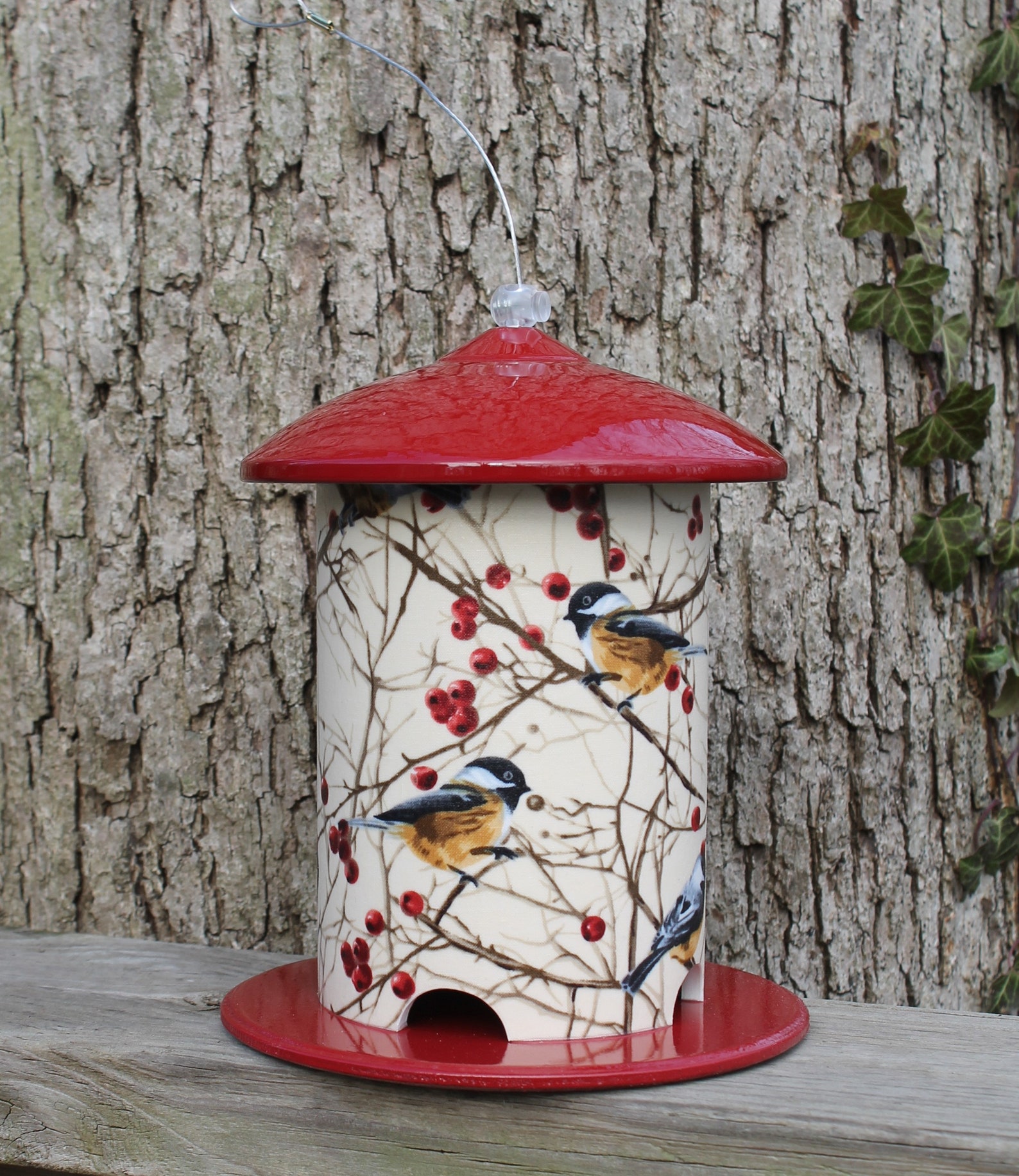 Chickadee and Berries Custom Bird Feeder by BFG. Looks Great | Etsy