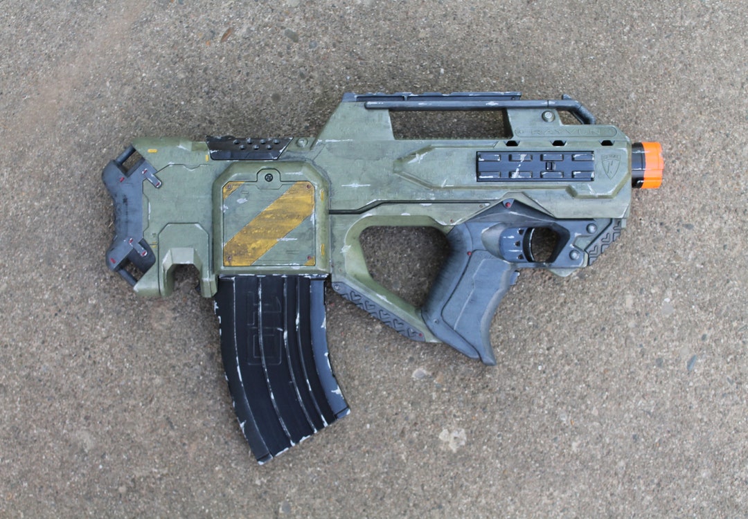 Custom Painted and Modded Nerf RAYVEN Motorized Blaster. Nice Add to ...