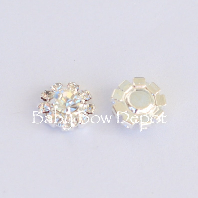 Wholesale TEN Round Rhinestone Clear Embellishments - Etsy