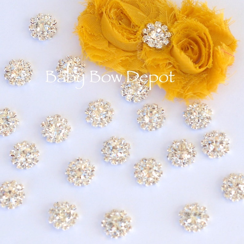 Wholesale TEN Round Rhinestone Clear Embellishments - Etsy