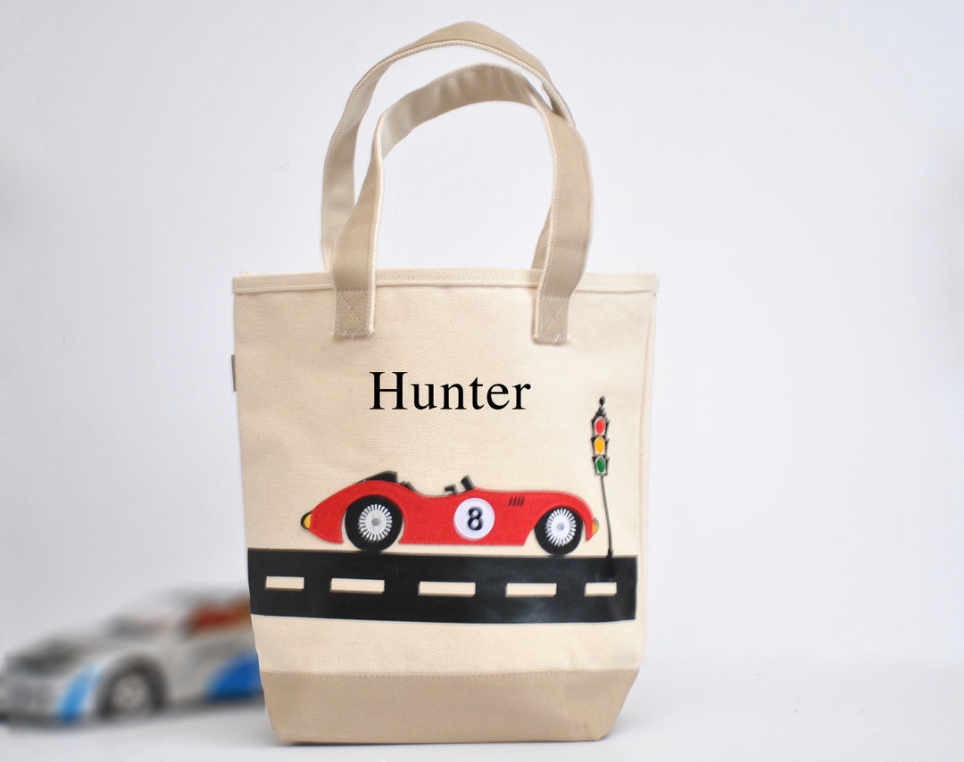 Medium Car Tote | Personalized Tote Bag|race Car Tote Bag|kids Tote Bag ...