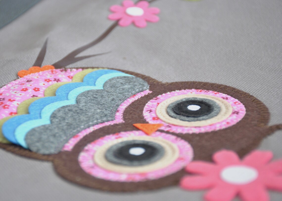 Gray Medium Owl Tote Bag | Personalized Tote| Teacher Gift| Flower Girl ...