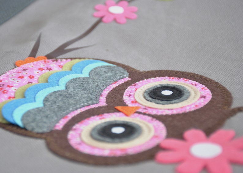 Gray Medium Owl Tote bag Personalized tote Teacher gift | Etsy