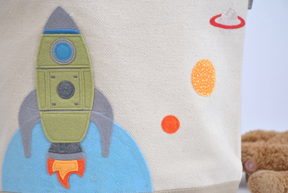 Medium Rocket Tote Bag|personalized Tote Bag| Rocket Ship| Kids Space ...
