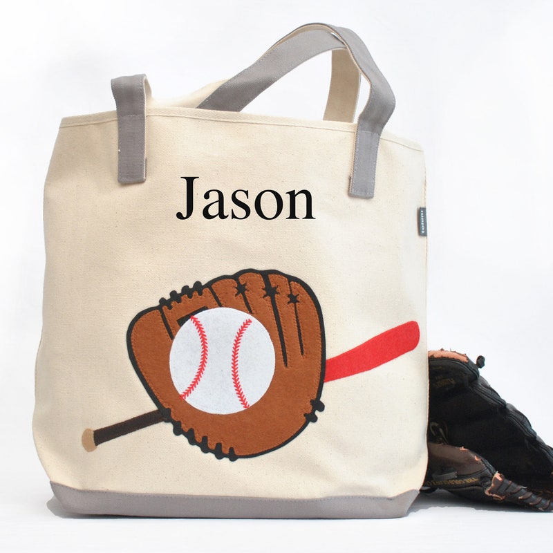 Canvas Baseball Tote - Etsy