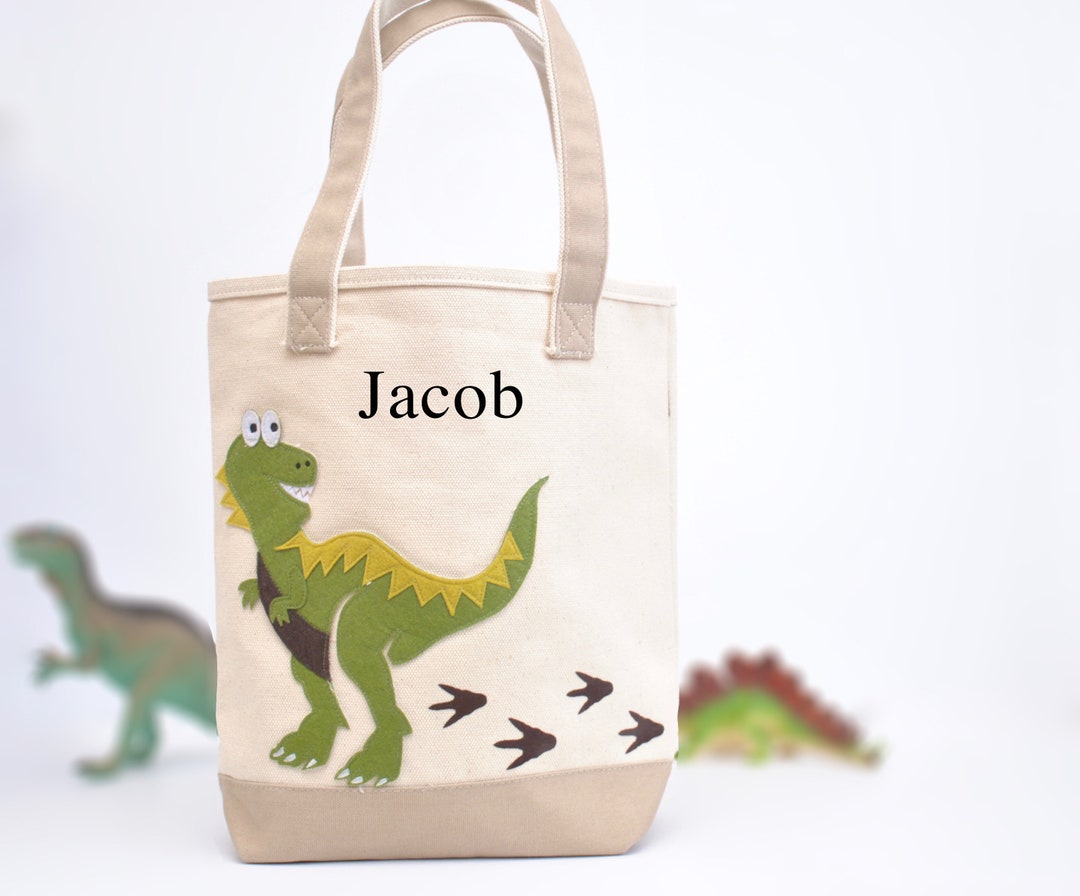 Dinosaur Tote Bag|personalized Kids Tote| Dinosaur Party| Kids Beach ...