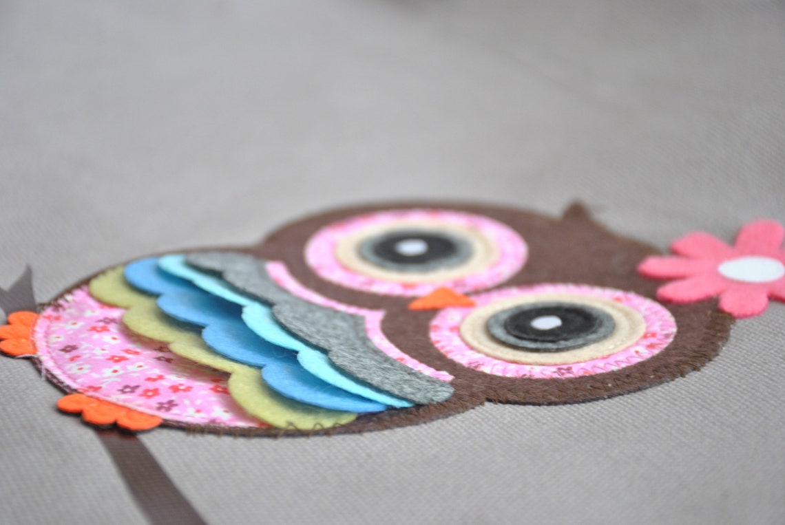 Gray Medium Owl Tote Bag Personalized Tote Teacher Gift - Etsy