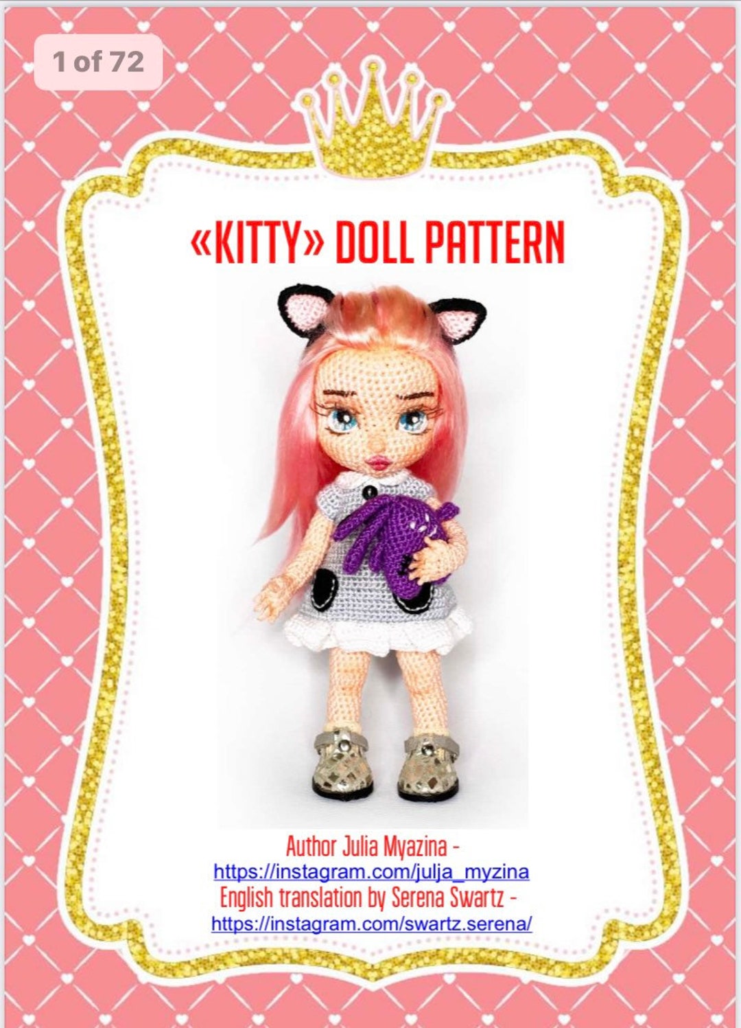 Kitty Doll Pattern - Etsy