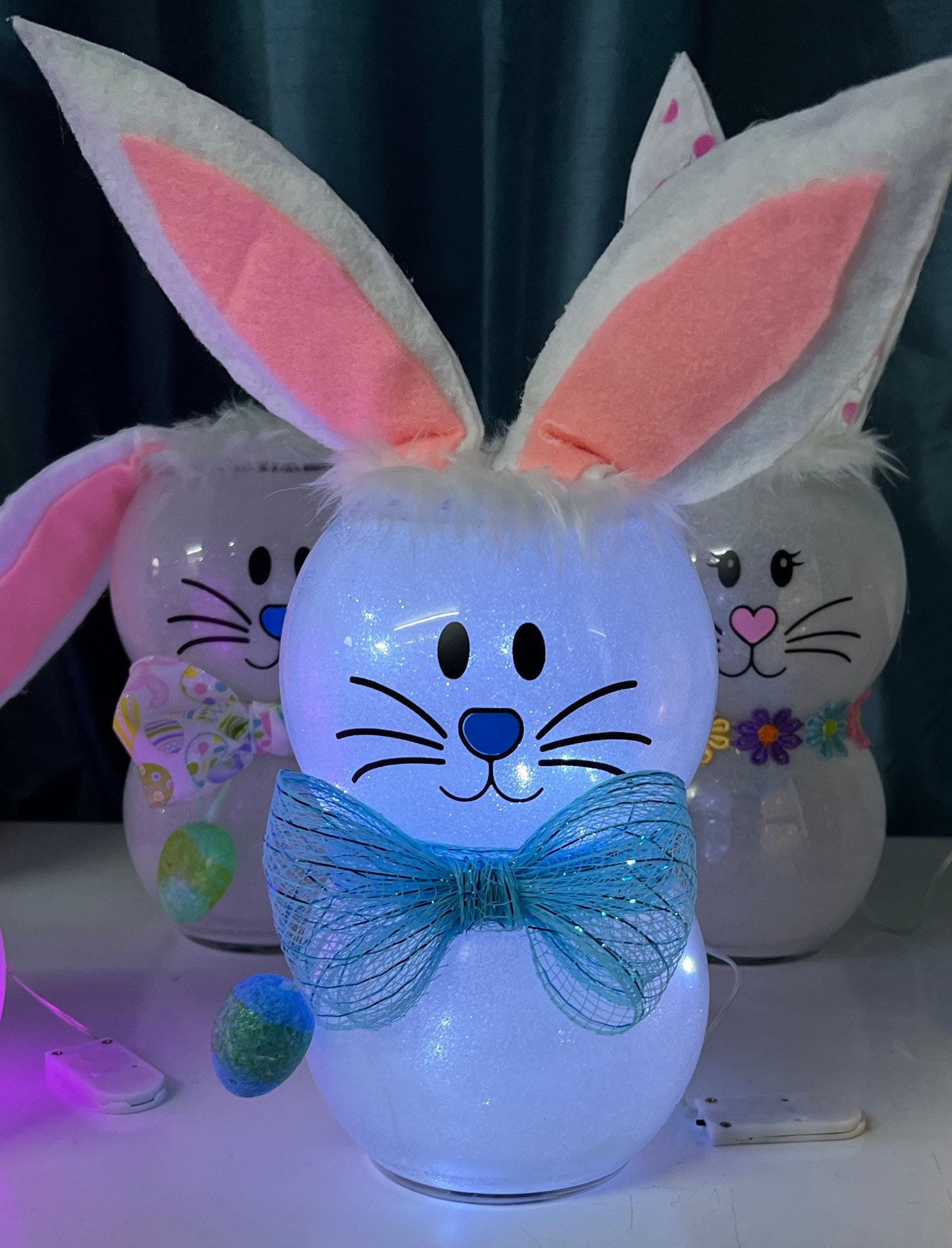 LIGHT UP Easter Bunny Lamp Just in Time for Easter. - Etsy