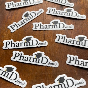 Pharmacy School Pharmd Graduation Sticker | 2 In. by 0.6 In. Pharmacist ...