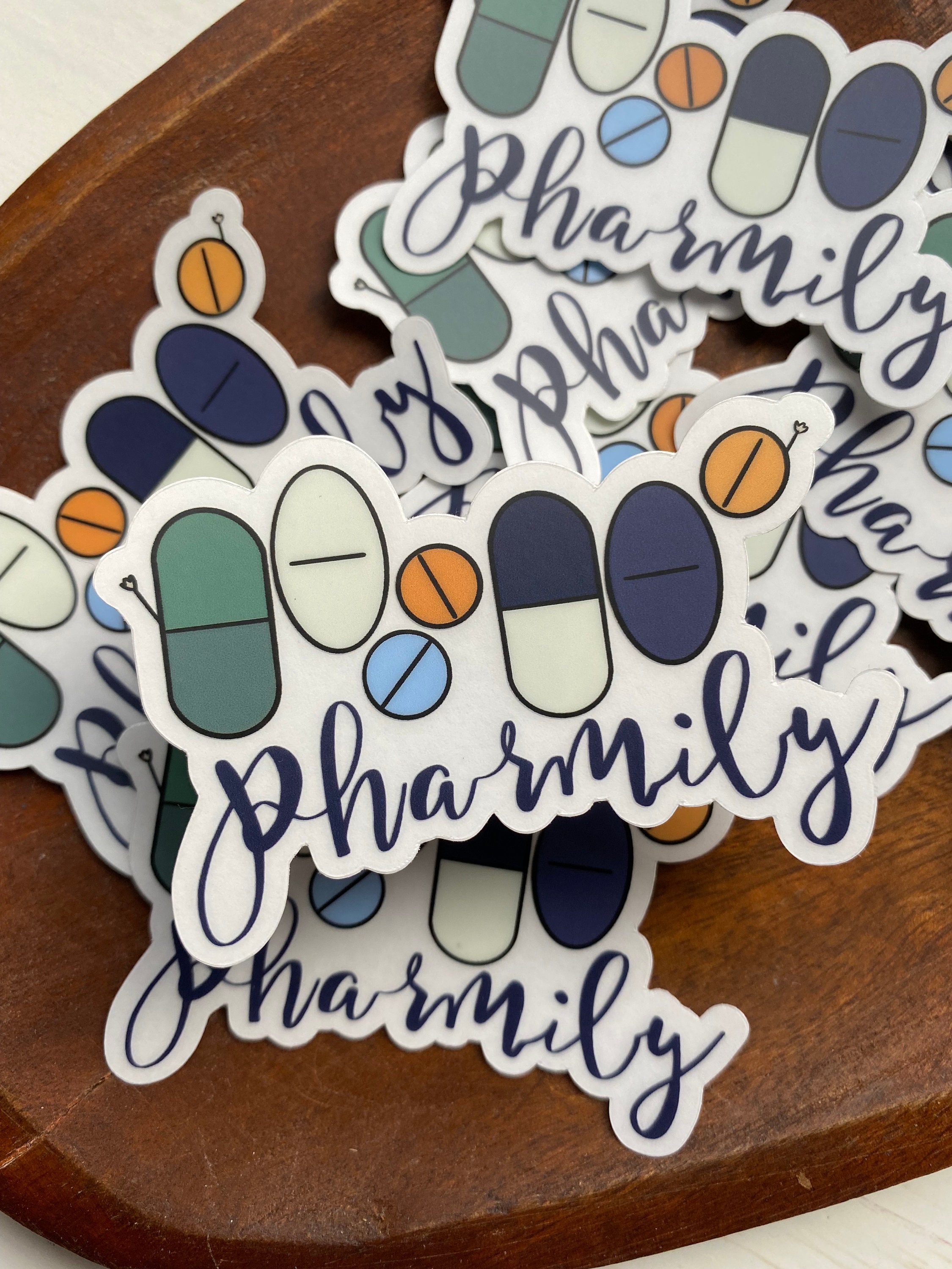Pharmacy Pharmily Clear Sticker 3 X 1.98. - Etsy