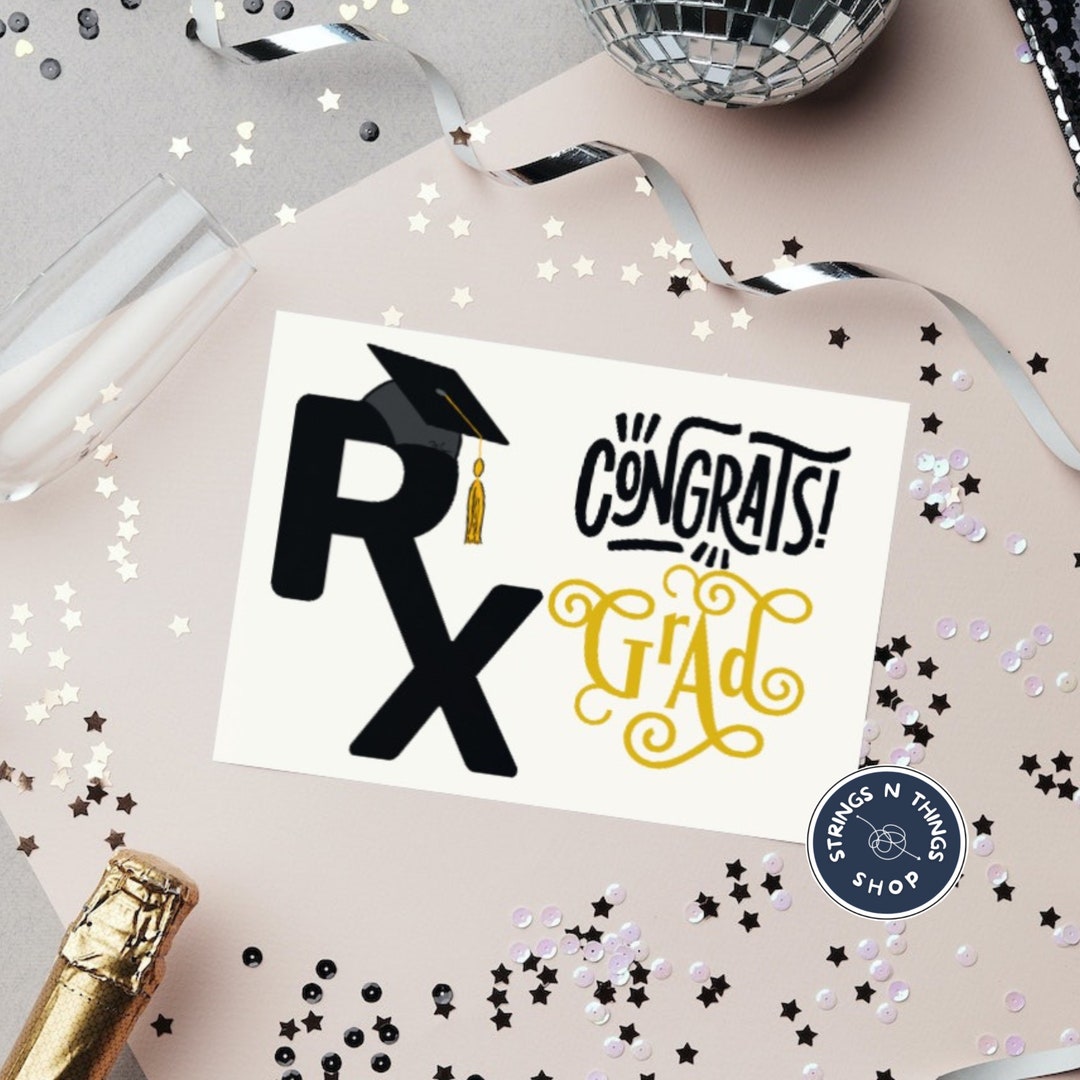 Pharmacy Graduation Congrats Grad Printable Greeting Card | Pharmacist ...