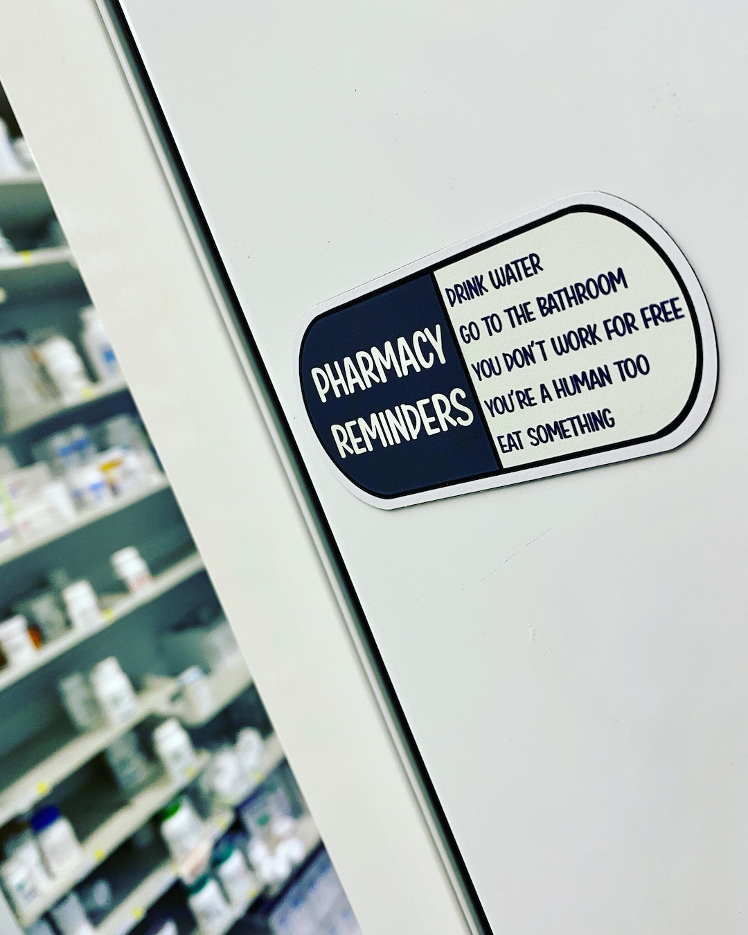 Pharmacy Reminders Magnet | Take Care of Yourself | Pharmacy Magnet | 3 ...