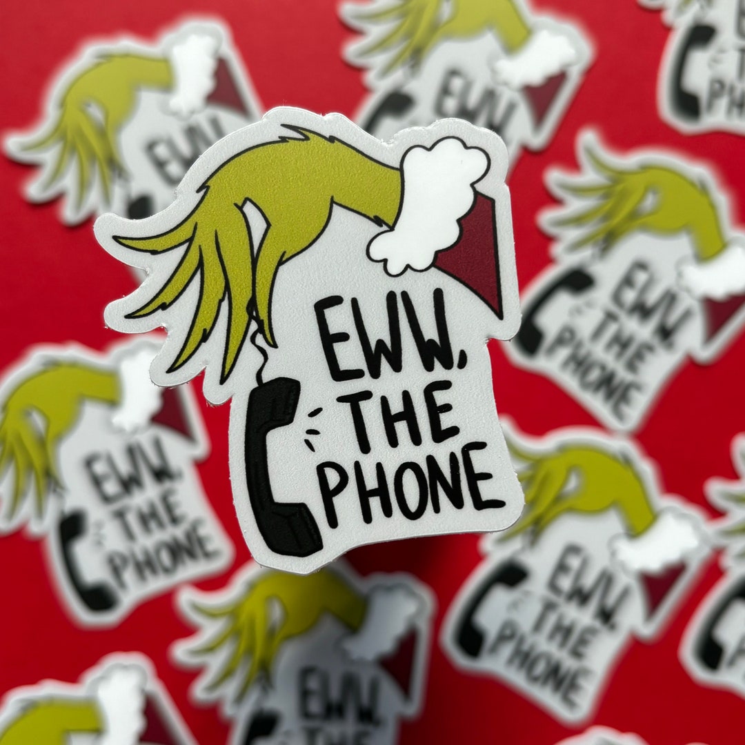 Grinch Eww Work Sticker 2 X 1.83 Pharmacy - Etsy