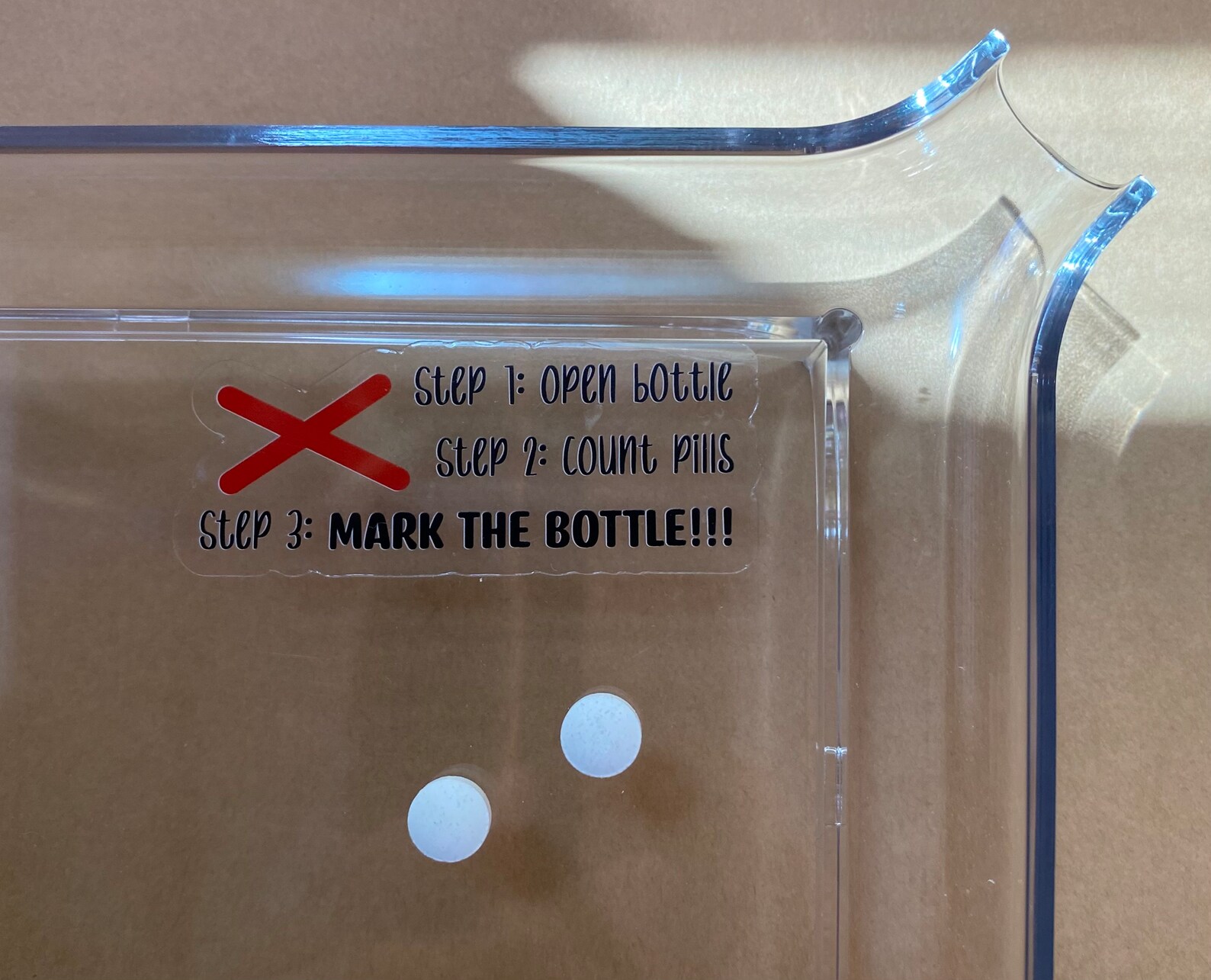 Pharmacy Counting Tray Front Adhesivesticker: Mark the Bottle! (2.45" X ...