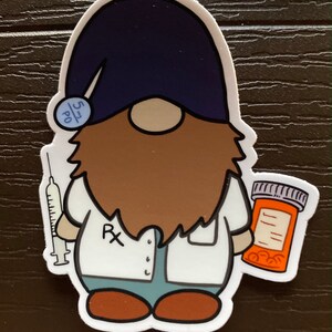 Pharmacy Gnome Sticker | 2.5 In. by 3 In. Pharmacy Technician ...