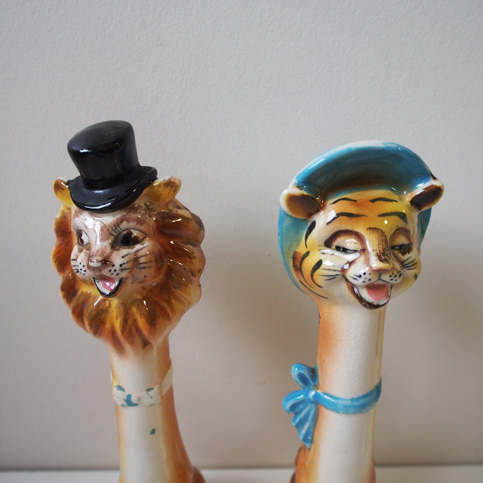 Vintage Original Lion and Tiger Salt and Pepper Shakers Made in Japan ...
