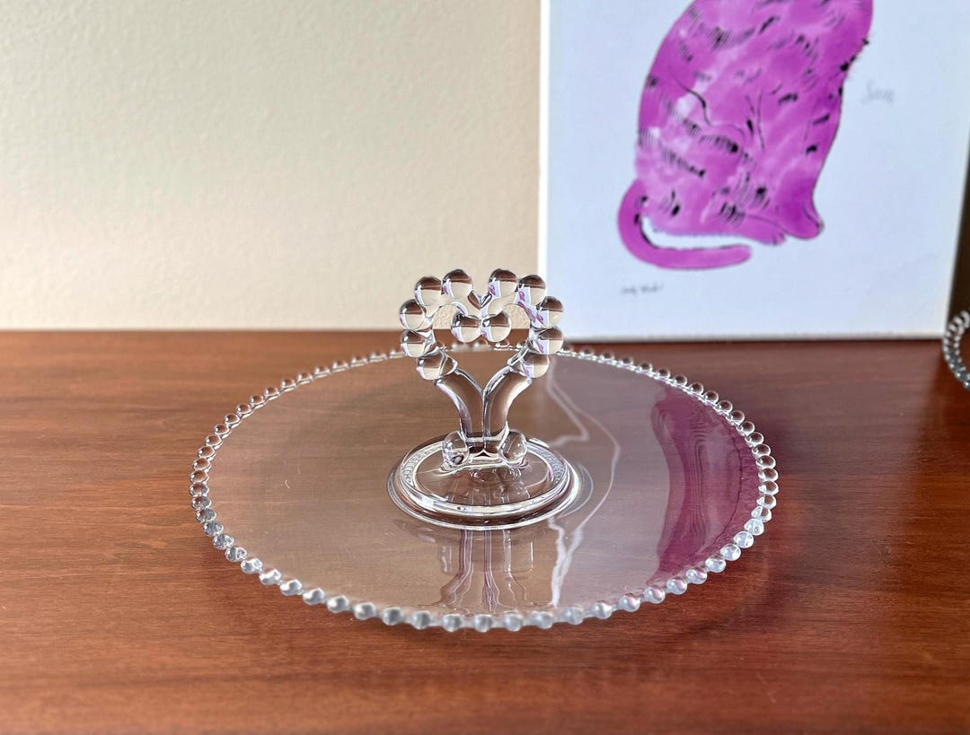 Vintage Candlewick Pastry Tray Imperial Glass - Etsy