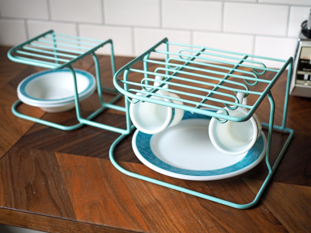 Vintage Rubbermaid Turquoise Blue Dish Rack - Etsy