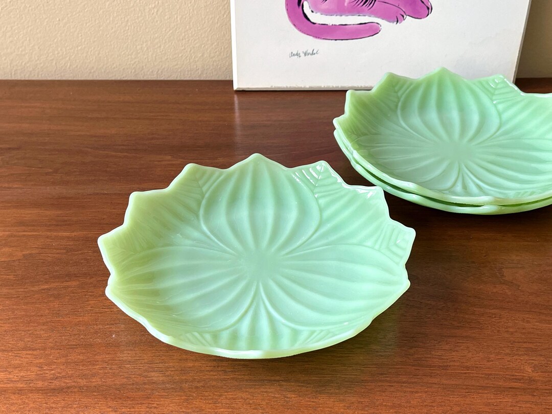 Fire King Jadeite Leaf and Blossom Plate 3 Available - Etsy