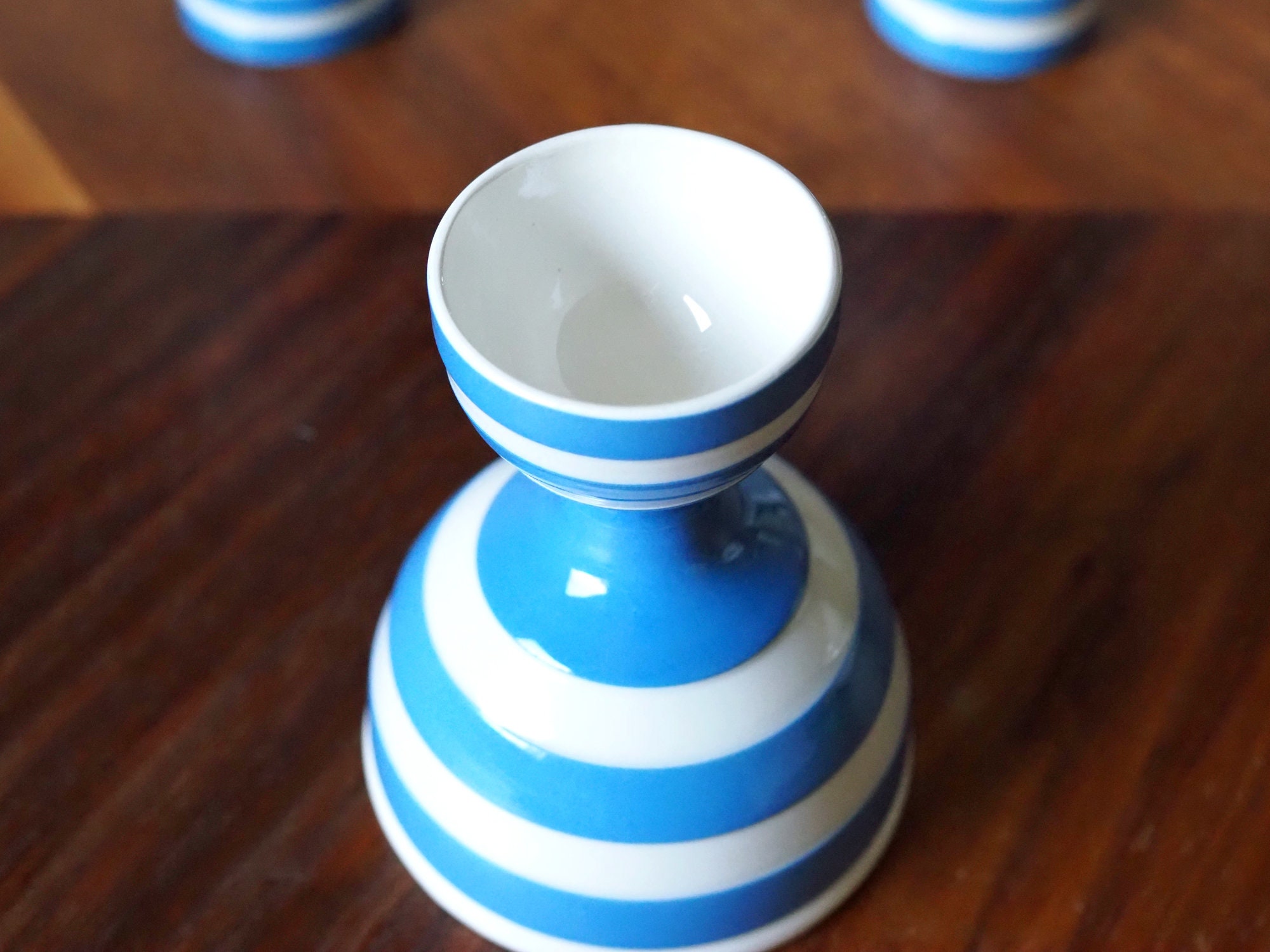Vintage T.G. Green Cornishware Double Egg Cup 4 Available - Etsy