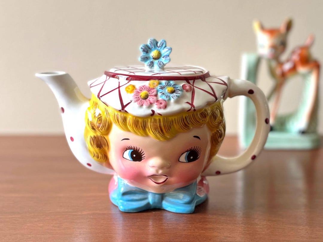 Lefton Miss Daisy Dainty Tea Pot ESD Japan - Etsy