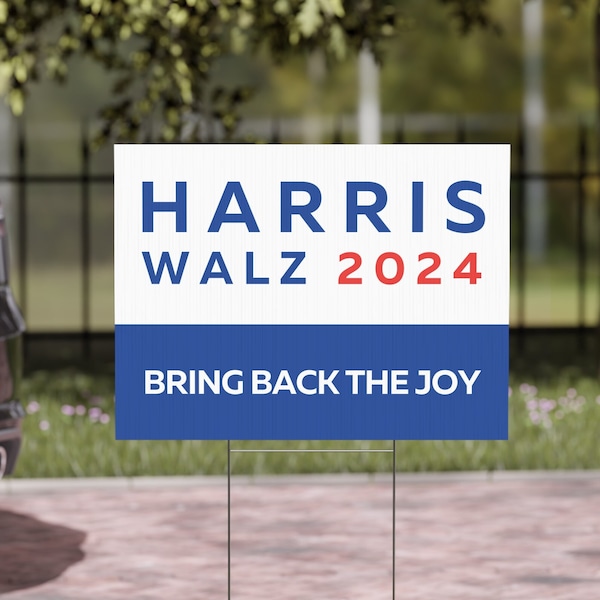 Harris Walz Joy Yard Sign - Etsy