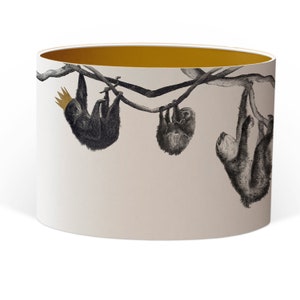 Sloths - Small Drum Lampshade - Etsy