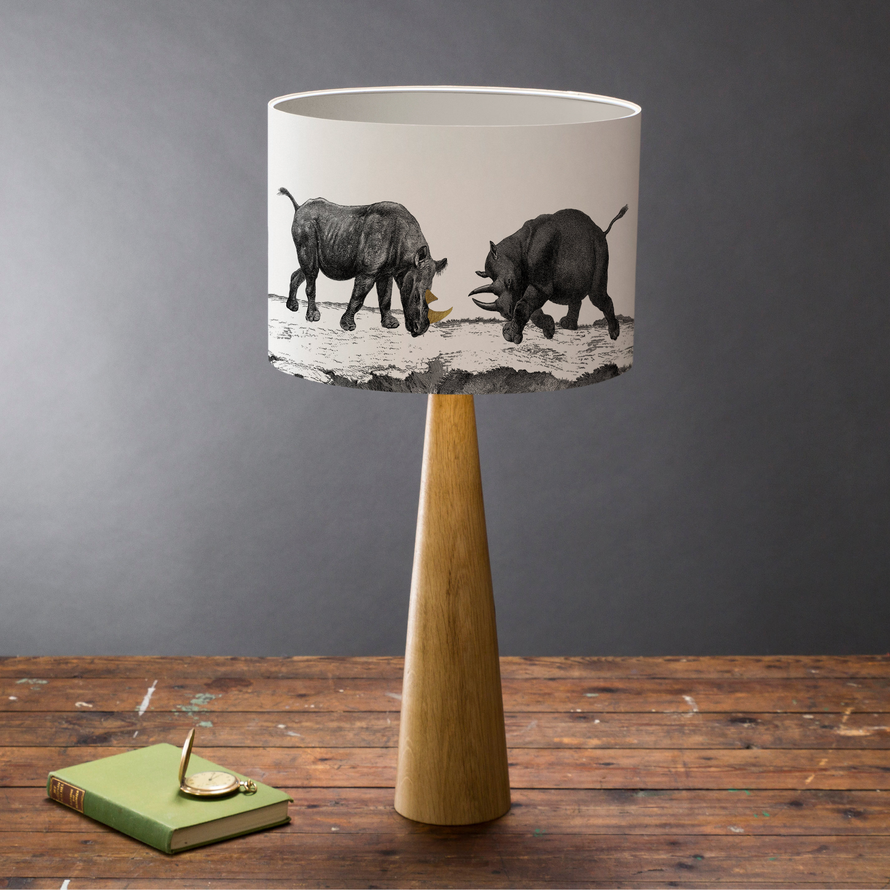 CRASH! - Small Rhino Drum Lampshade - Etsy